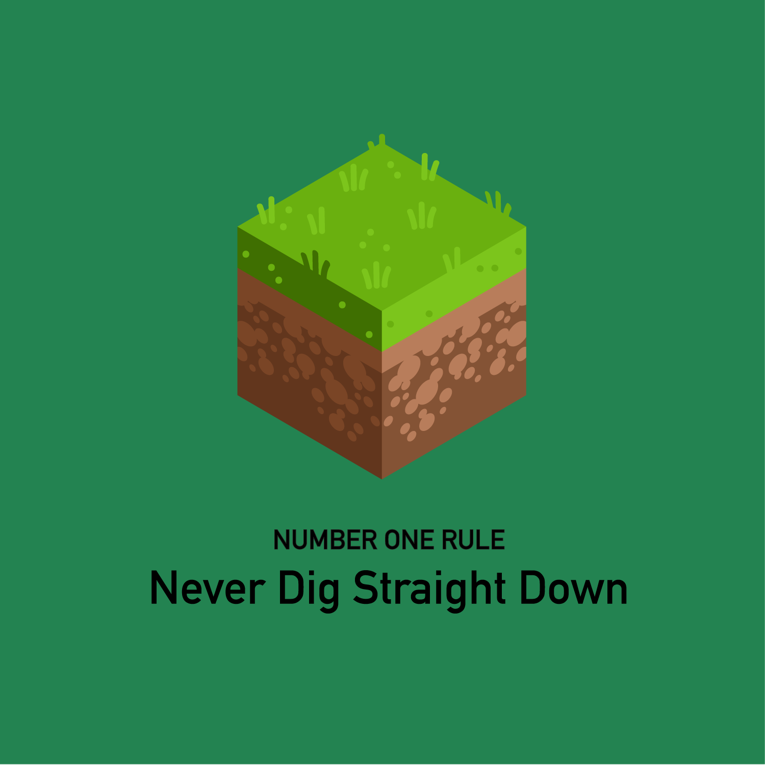 Minecraft - Never dig straight down – Nerd.blue